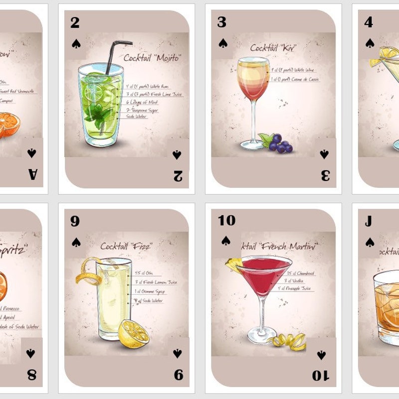 Cocktail Cards - Etsy