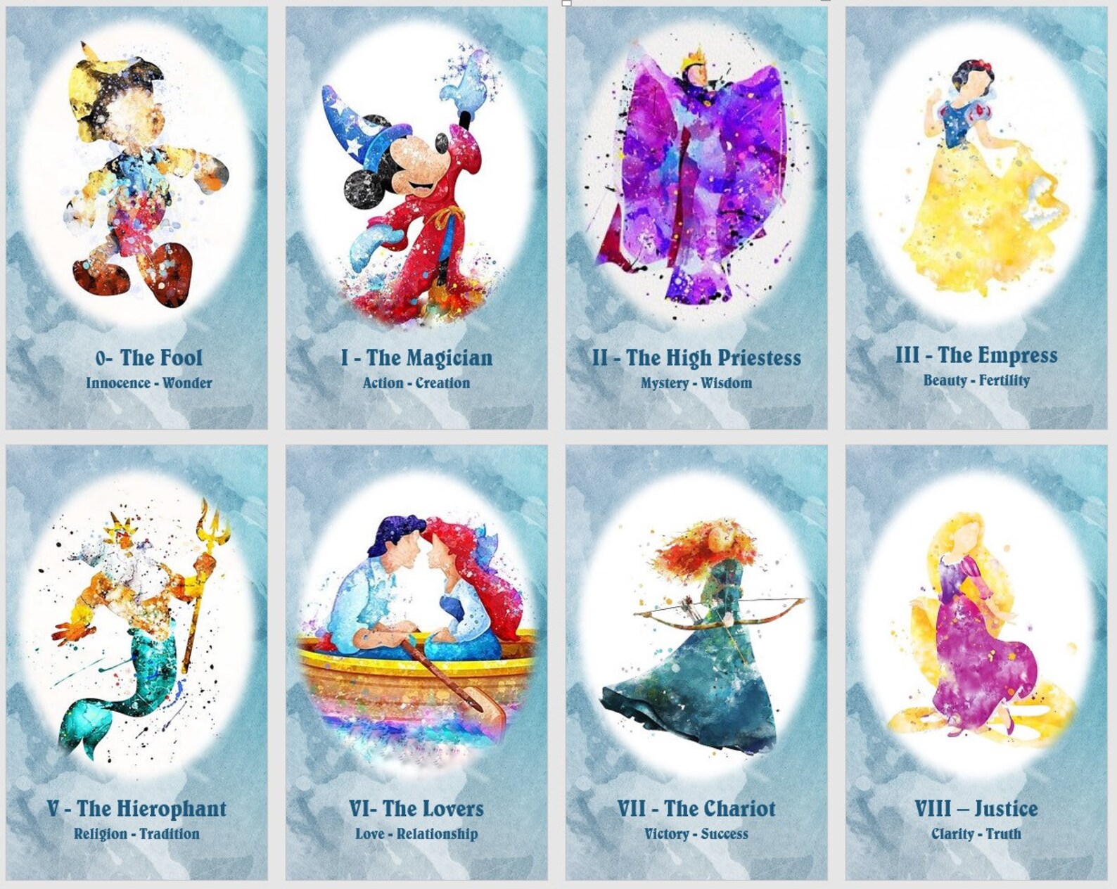 Animated Movie Tarot Deck. Cartoon Inspired Tarot - Etsy