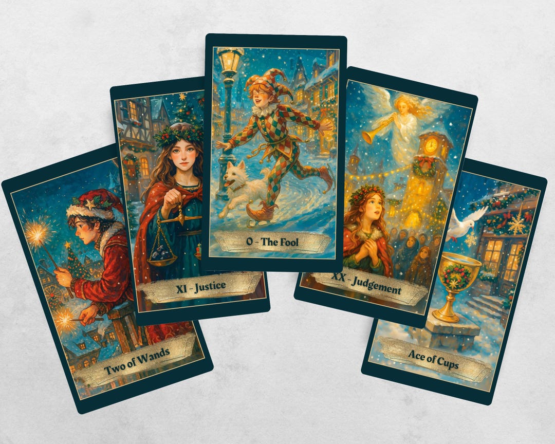 Christmas Tarot Cards Deck – 78-card Holiday Tarot - Etsy