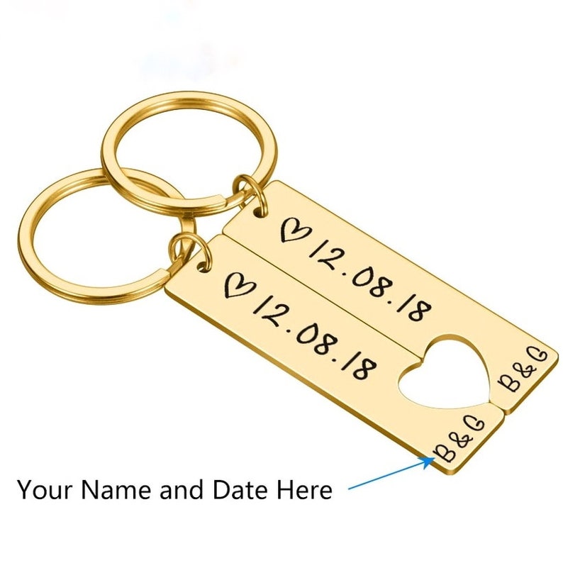 Customized Couple Keychain Matching Couple Keychain - Etsy