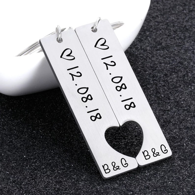 Customized Couple Keychain Matching Couple Keychain - Etsy