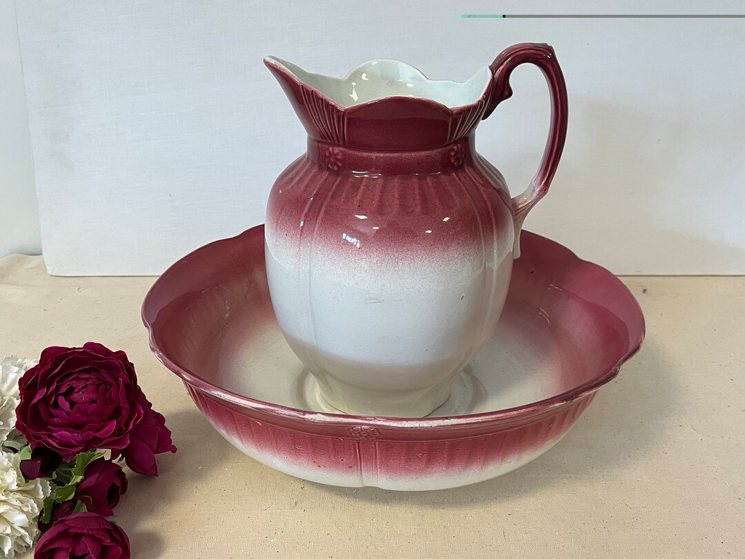 Iron Earth Jug Toilet Kit From the French Manufacture of Saint Amand ...