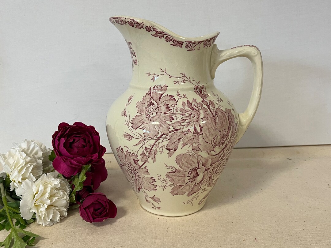 Antique Jug Jug in Iron Clay Model "anemone" From the French Factory of ...