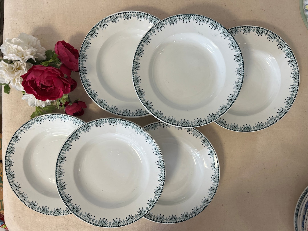 Old Soup Plates X6 in Iron Clay Model mogador From the French ...