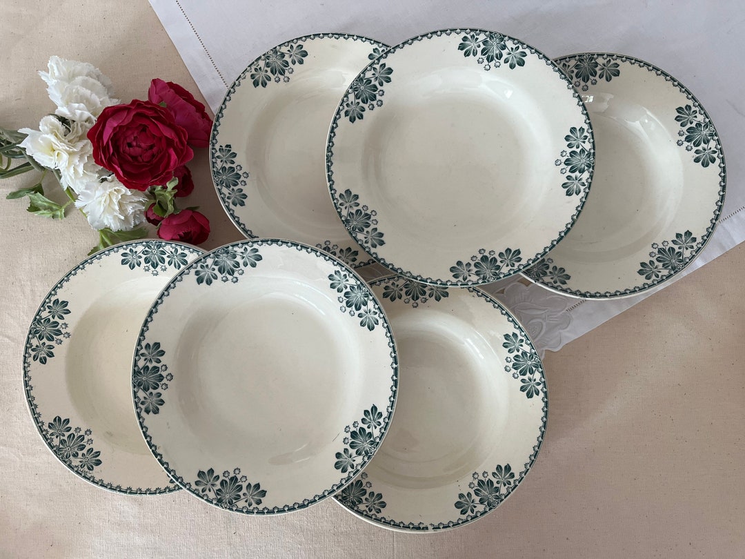 Old Soup Plates X6 in Iron Clay Model harlem From the French ...