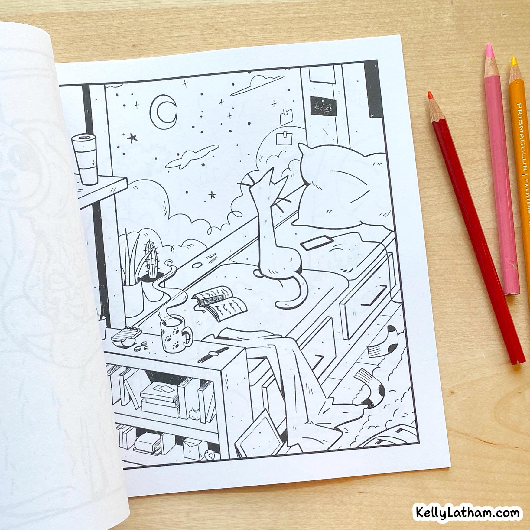 Fantasy Coloring Book | Whimsical Art, Stress Relief (8.5x8.5 Inches ...
