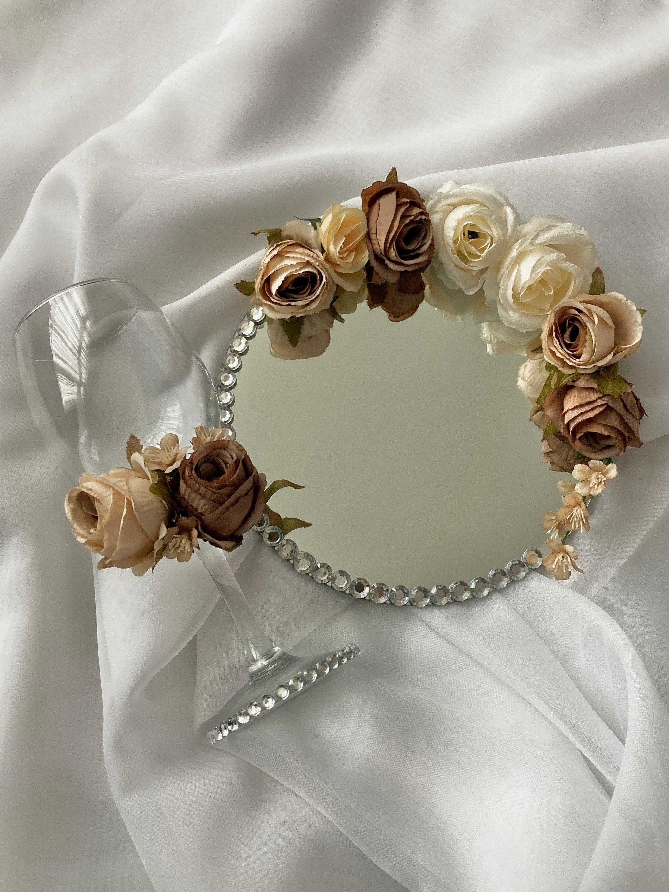 Floral Mirror Ring Plate | Nikkah | Engagement | Wedding | Baraat ...