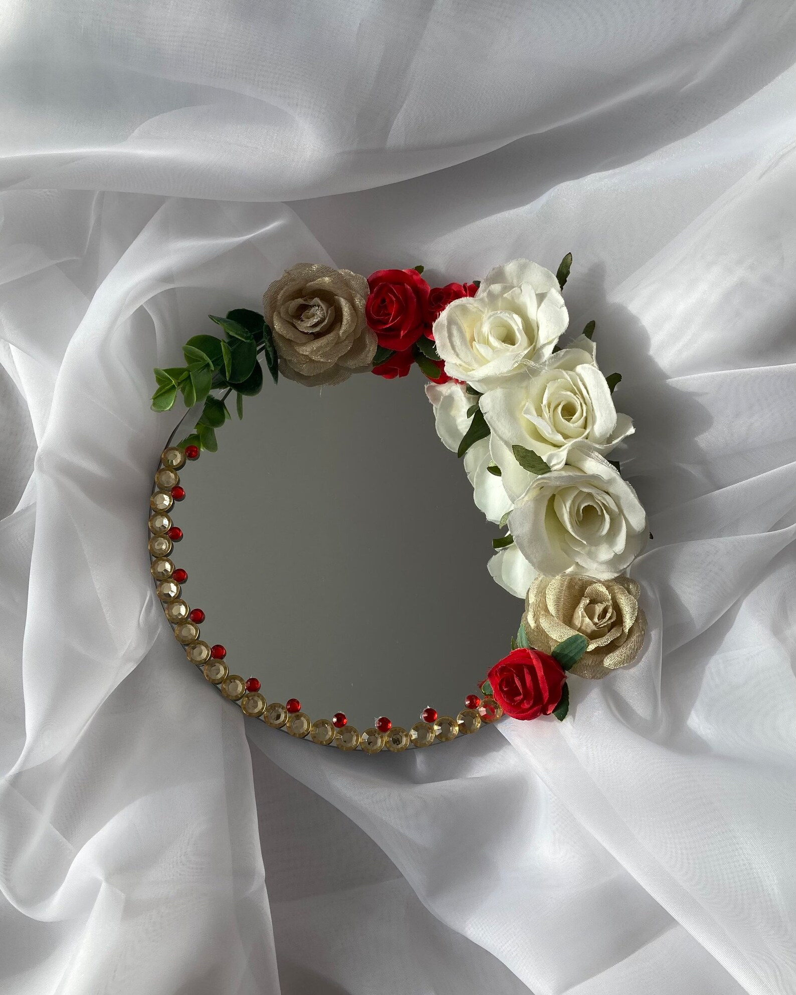 Floral Mirror Ring Plate | Nikkah | Engagement | Wedding | Baraat ...