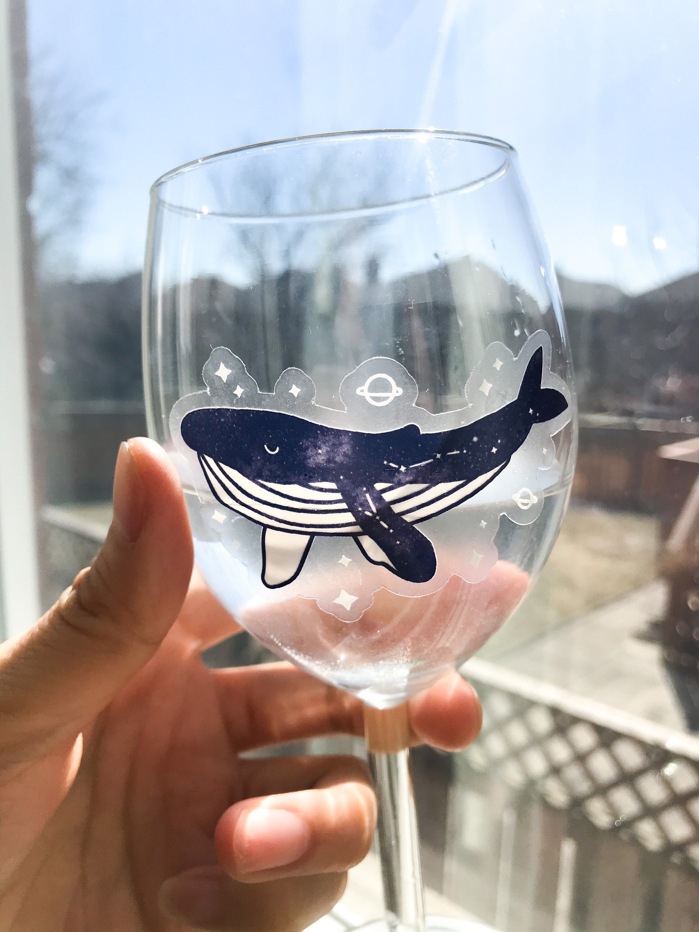 Transparent Space Whale Diecut Vinyl Sticker for Stationary | Etsy