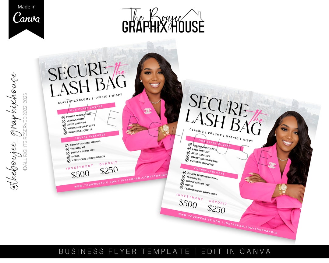 LASH Class Flyer, Lash Tour Flyer, Lash Training Flyer, Lash ...