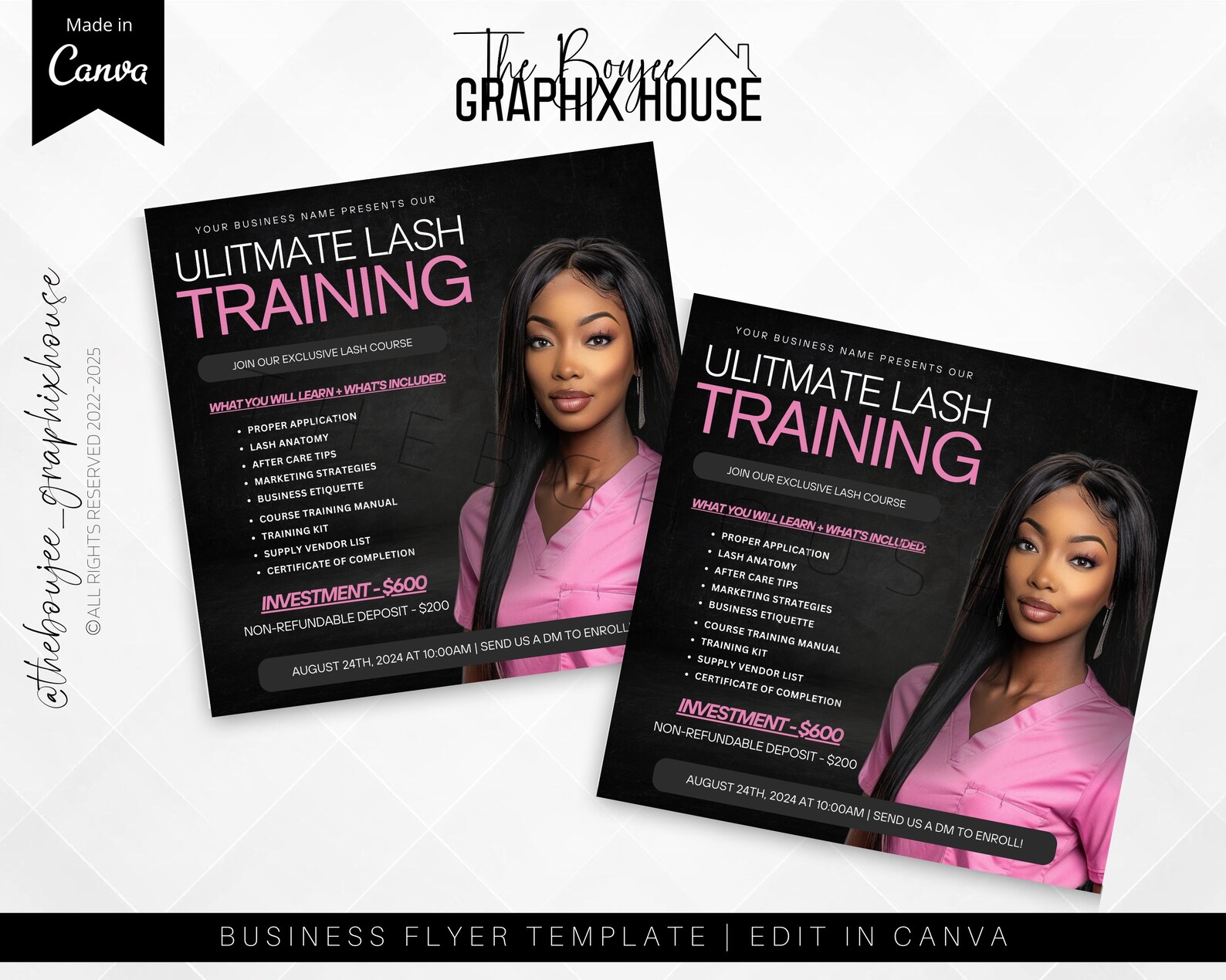LASH Class Flyer, Lash Tour Flyer, Lash Training Flyer, Lash ...
