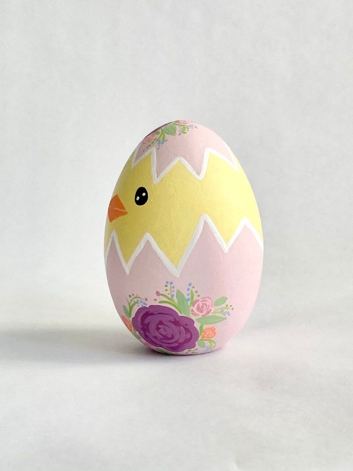 Floral Spring/easter Chick in Eggs - Etsy