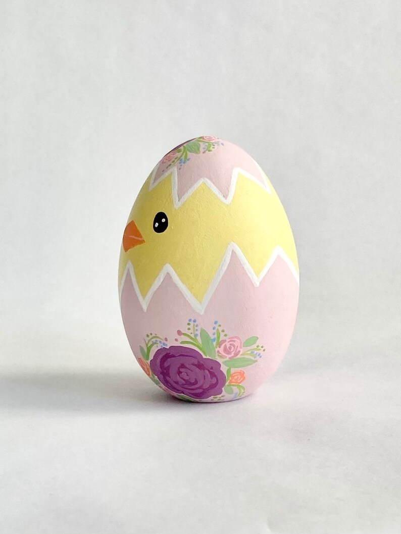 Floral Spring/easter Chick in Eggs - Etsy
