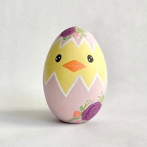 Floral Spring/easter Chick in Eggs - Etsy