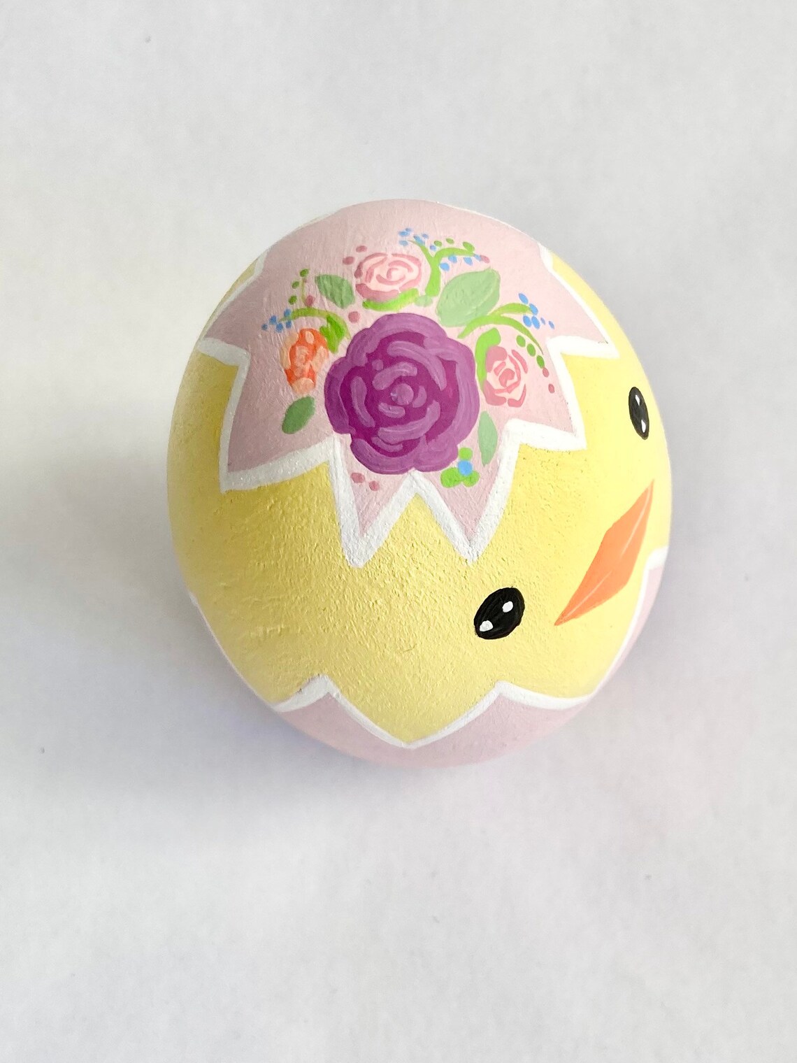 Floral Spring/easter Chick in Eggs - Etsy