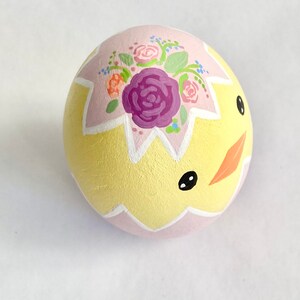 Floral Spring/easter Chick in Eggs - Etsy