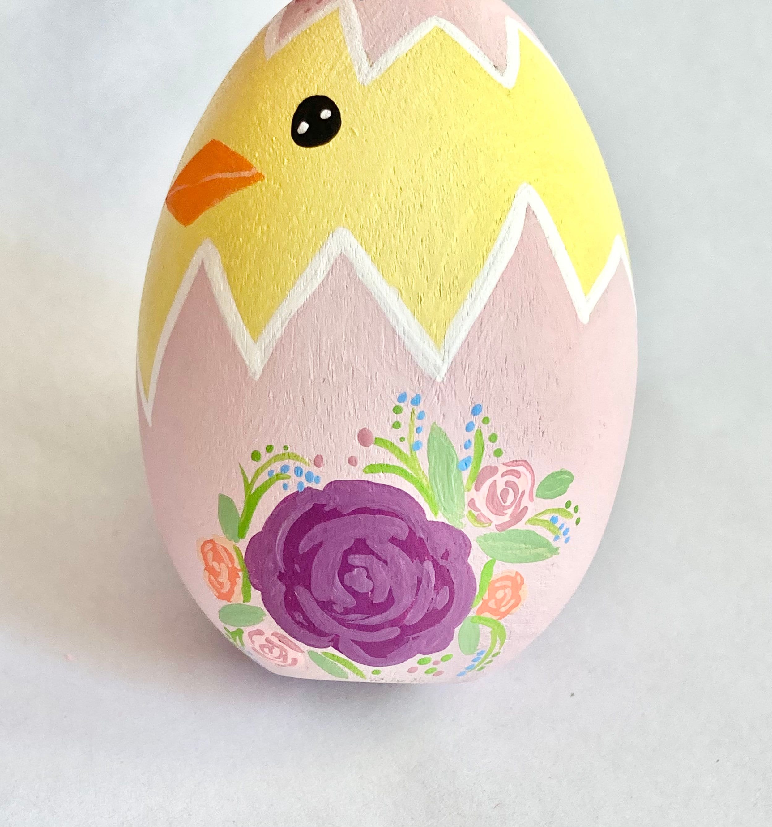 Floral Spring/easter Chick in Eggs - Etsy