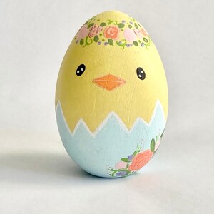 Floral Spring/easter Chick in Eggs - Etsy