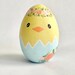 Floral Spring/easter Chick in Eggs - Etsy