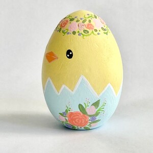 Floral Spring/easter Chick in Eggs - Etsy