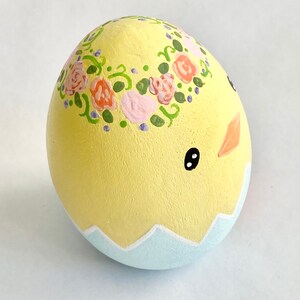 Floral Spring/easter Chick in Eggs - Etsy