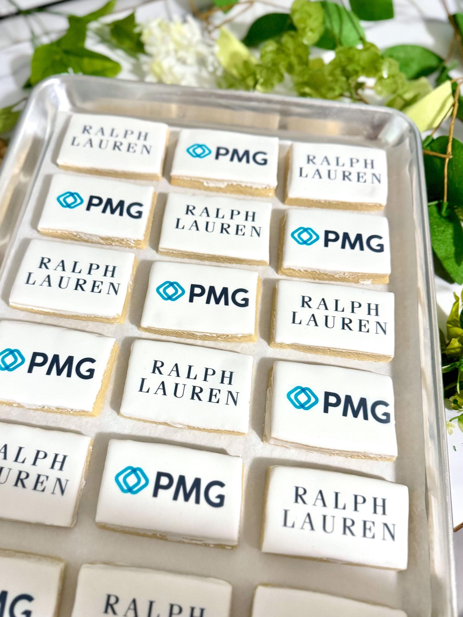RECTANGLES / Custom Cookies by the Dozen / Corporate Logo Cookie ...