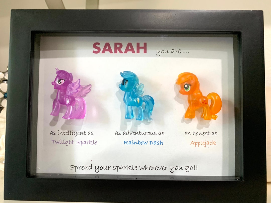 Personalized My Little Pony Style Special Box Frame, Gift Kids Birthday ...