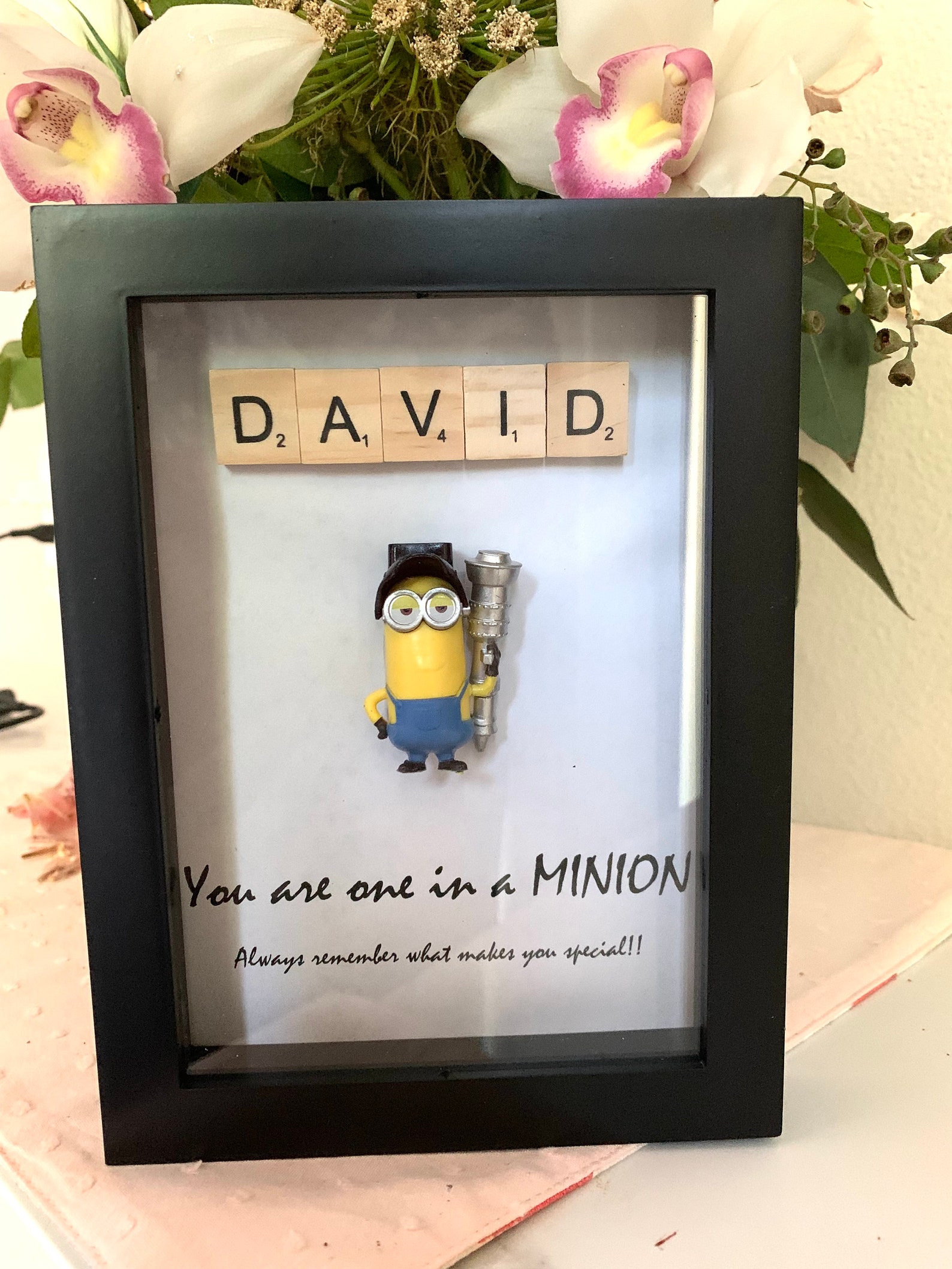 Personalized Minions shadow box frame Despicable Me | Etsy