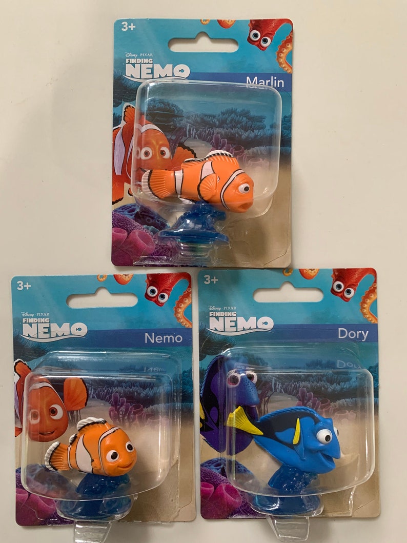Disney Finding Nemo Dory Nemo Marlin Figure Toy Set Of 3 | Etsy