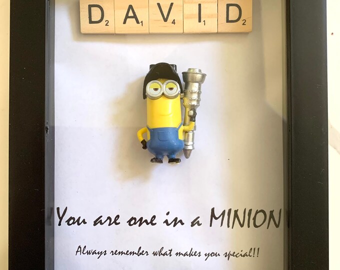 Personalized Minions Shadow Box Frame Despicable Me Minions Gift for ...