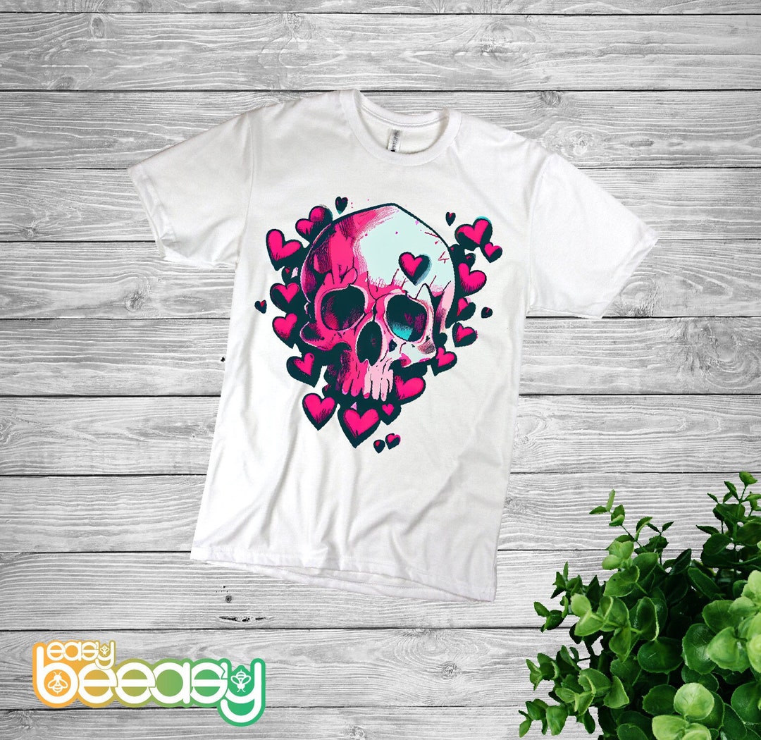 Heart and Skull Shirt - Etsy