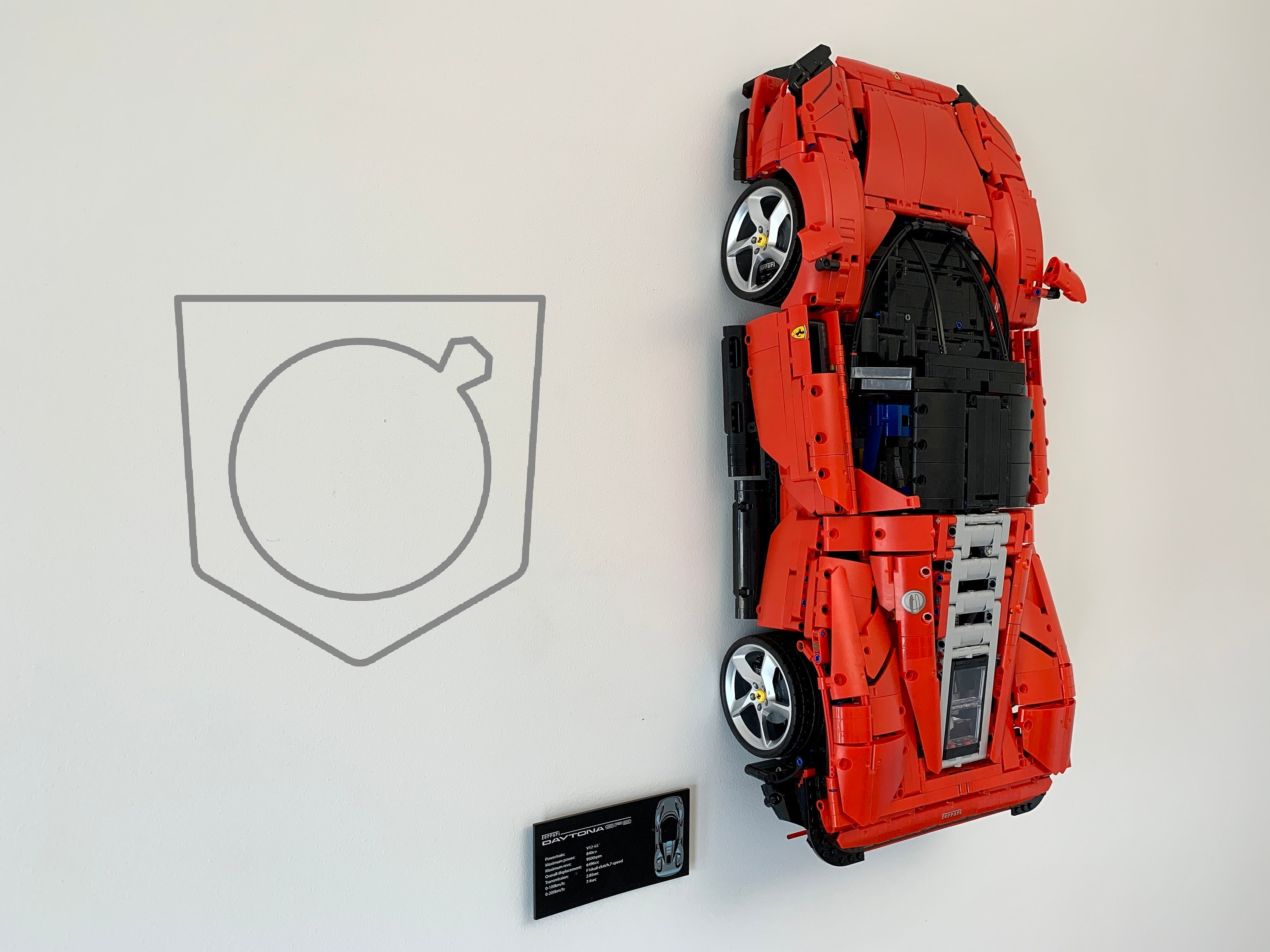 Wall Mount for LEGO Technic Ferrari Daytona SP3 (42143) • LEGO Car ...