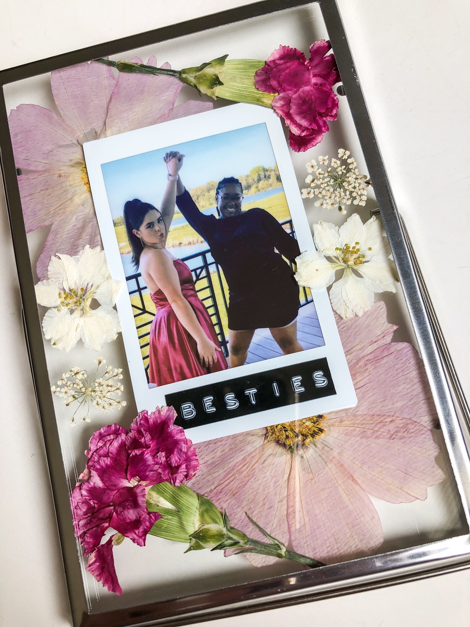 Pressed Flower Frame With Photo Anniversary Gift Gift for - Etsy