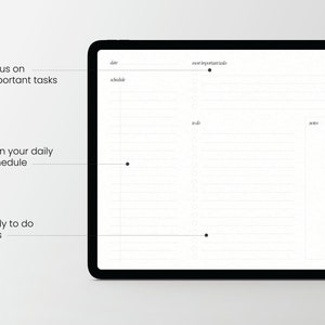 Minimalist Daily to Do, Daily Task List, Schedule, Digital Planning ...