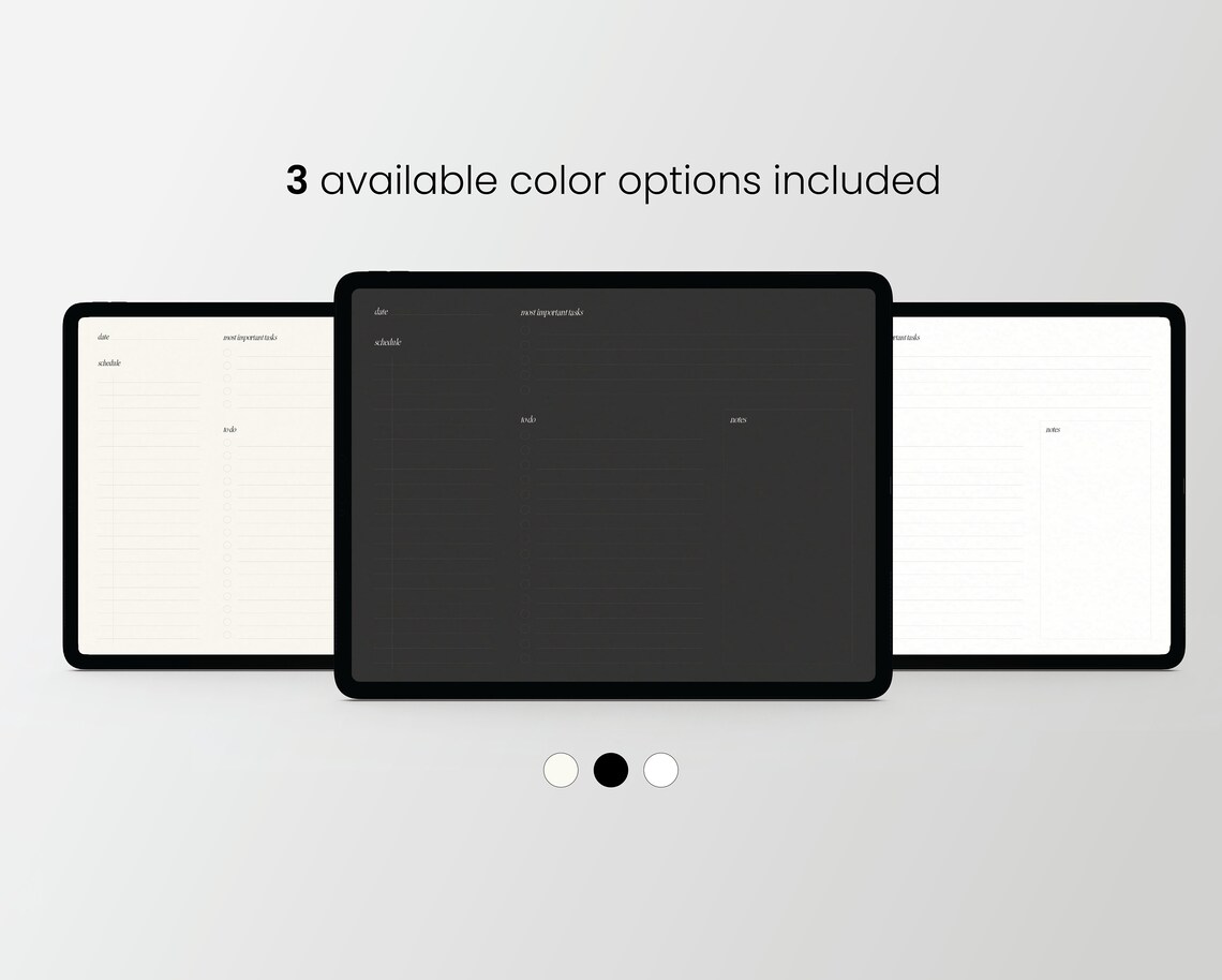 Minimalist Daily to Do, Daily Task List, Schedule, Digital Planning ...