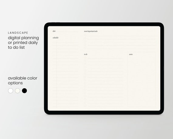Minimalist Daily to Do Daily Task List Schedule Digital - Etsy