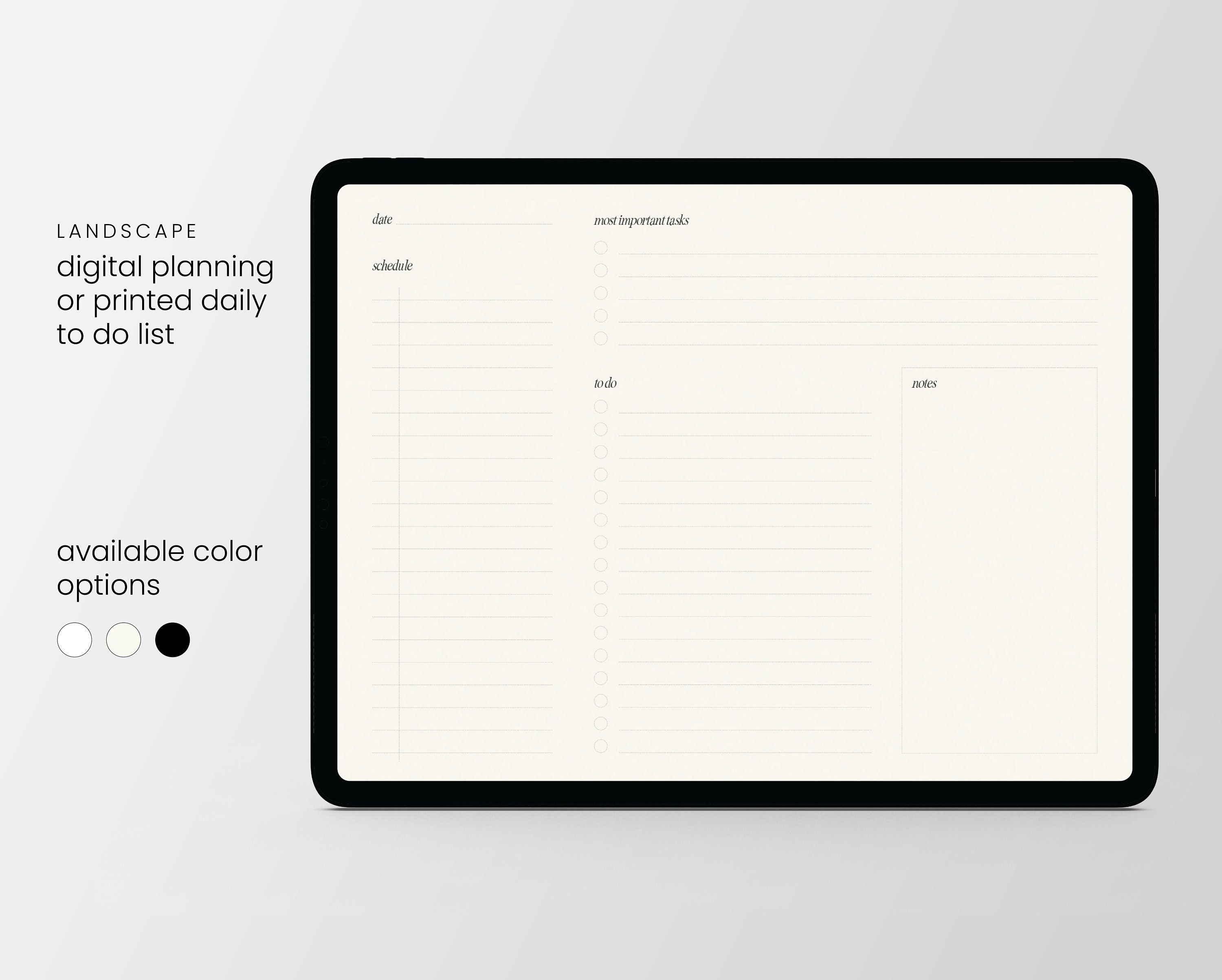 Minimalist Daily to Do, Daily Task List, Schedule, Digital Planning ...