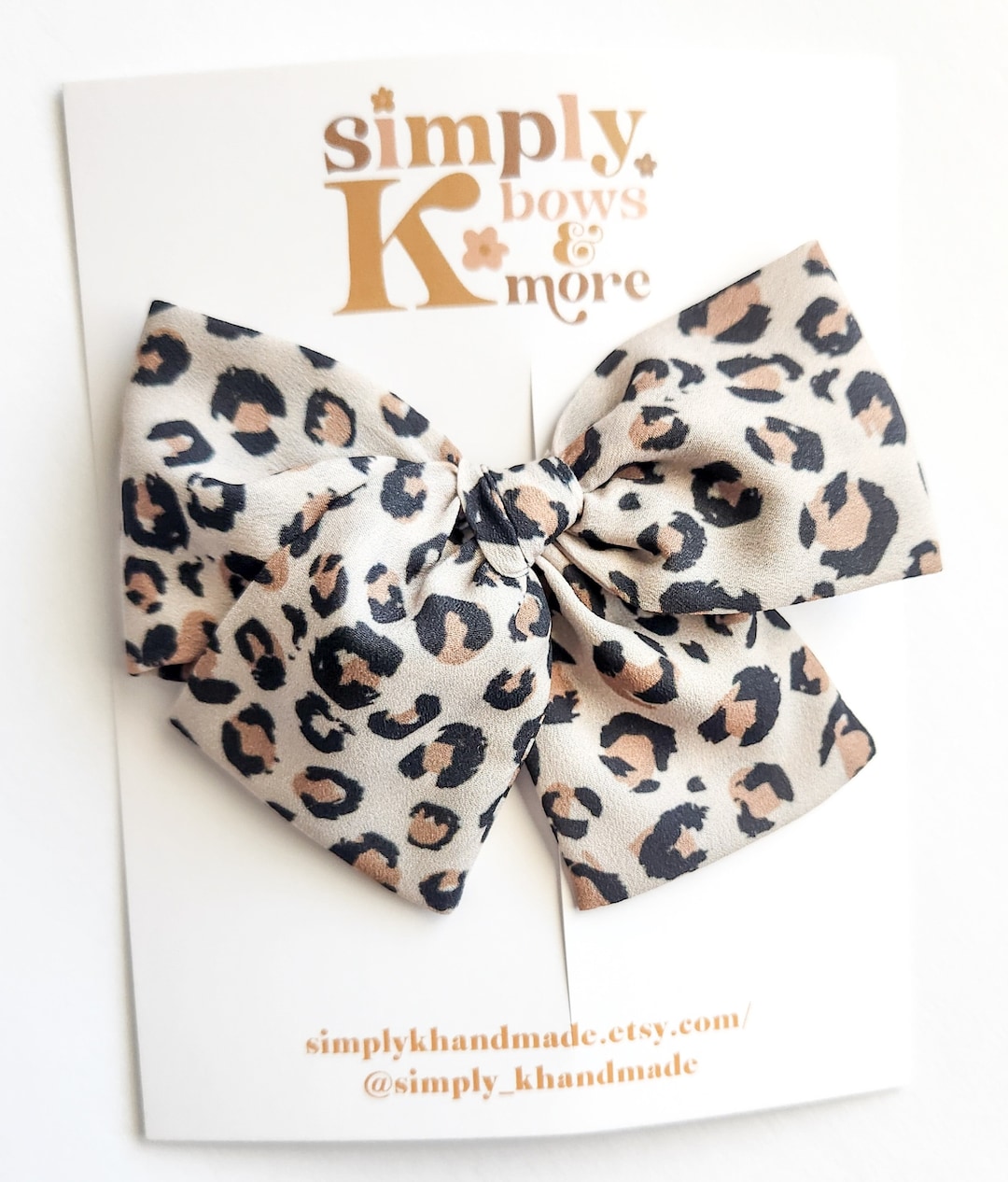 Animal Print Bow Leopard Print Bow - Etsy