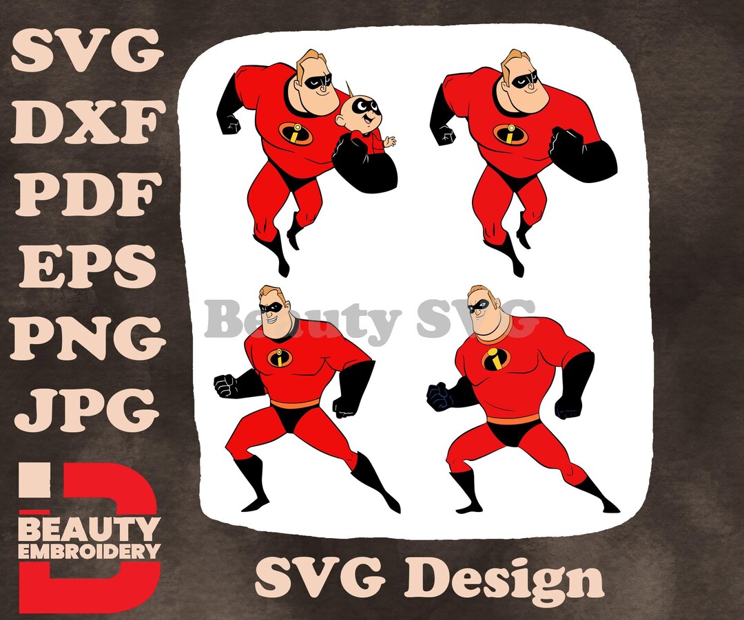 4 Separate Designs - The_incredibles_-_mr_incredible_bob_parr ...