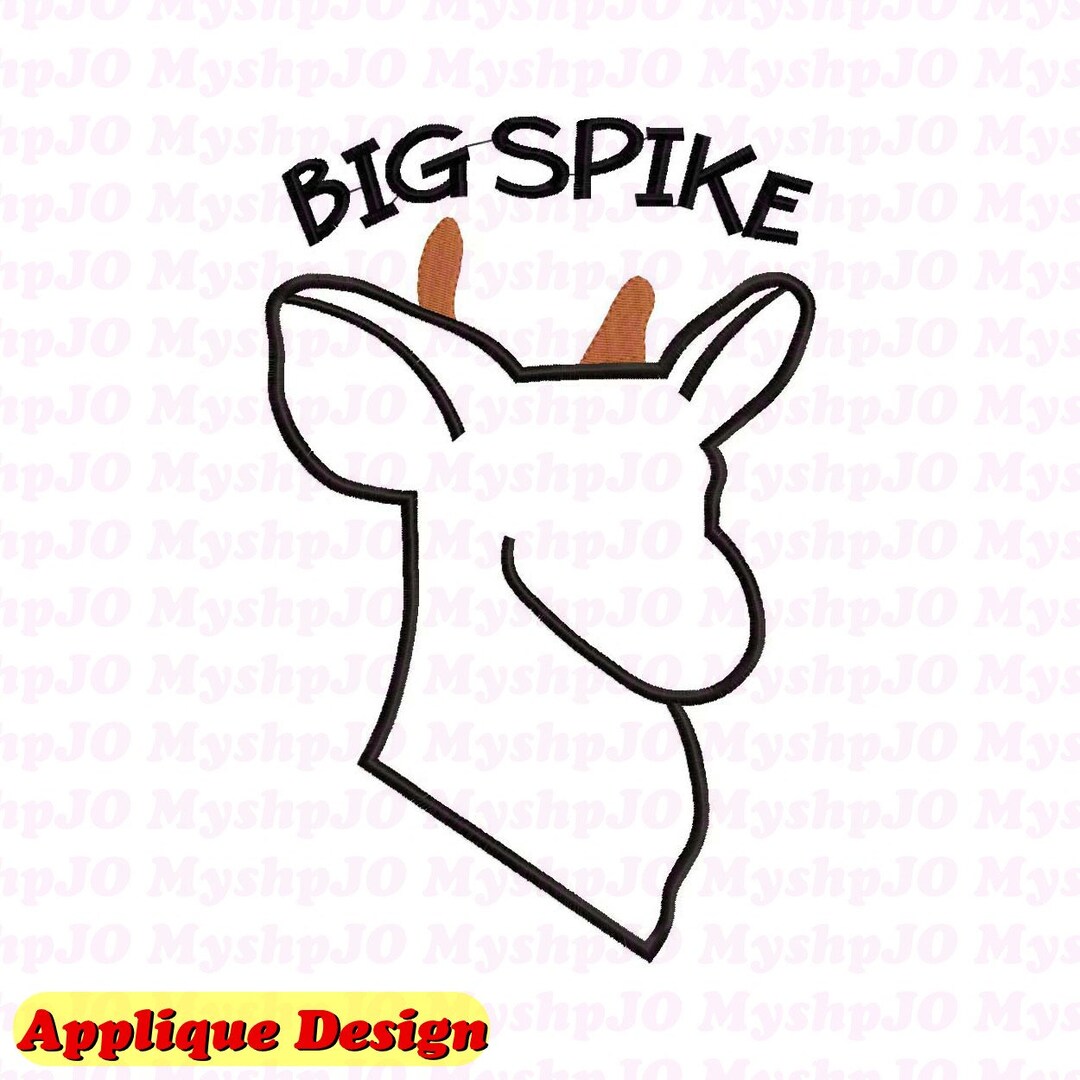 Big Spike Applique Embroidery Design - INSTANT DOWNLOAD - Etsy
