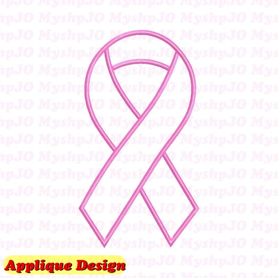 Cancer Awareness Ribbon Applique Embroidery Design INSTANT - Etsy