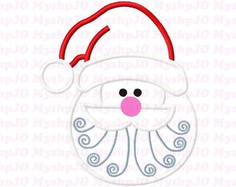 Simple Santa Applique Embroidery Design INSTANT DOWNLOAD - Etsy