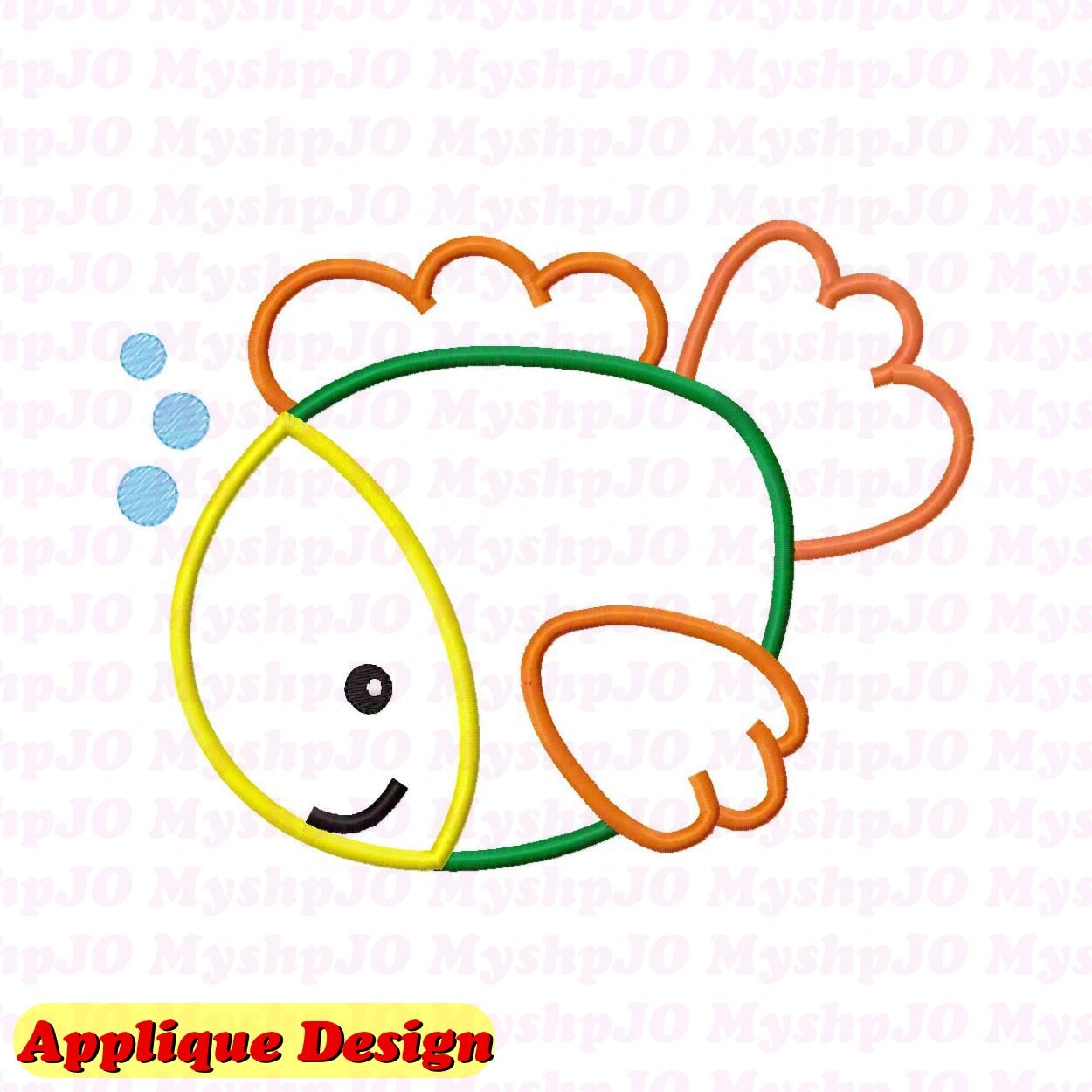 Fish 01 Applique Embroidery Design INSTANT DOWNLOAD - Etsy
