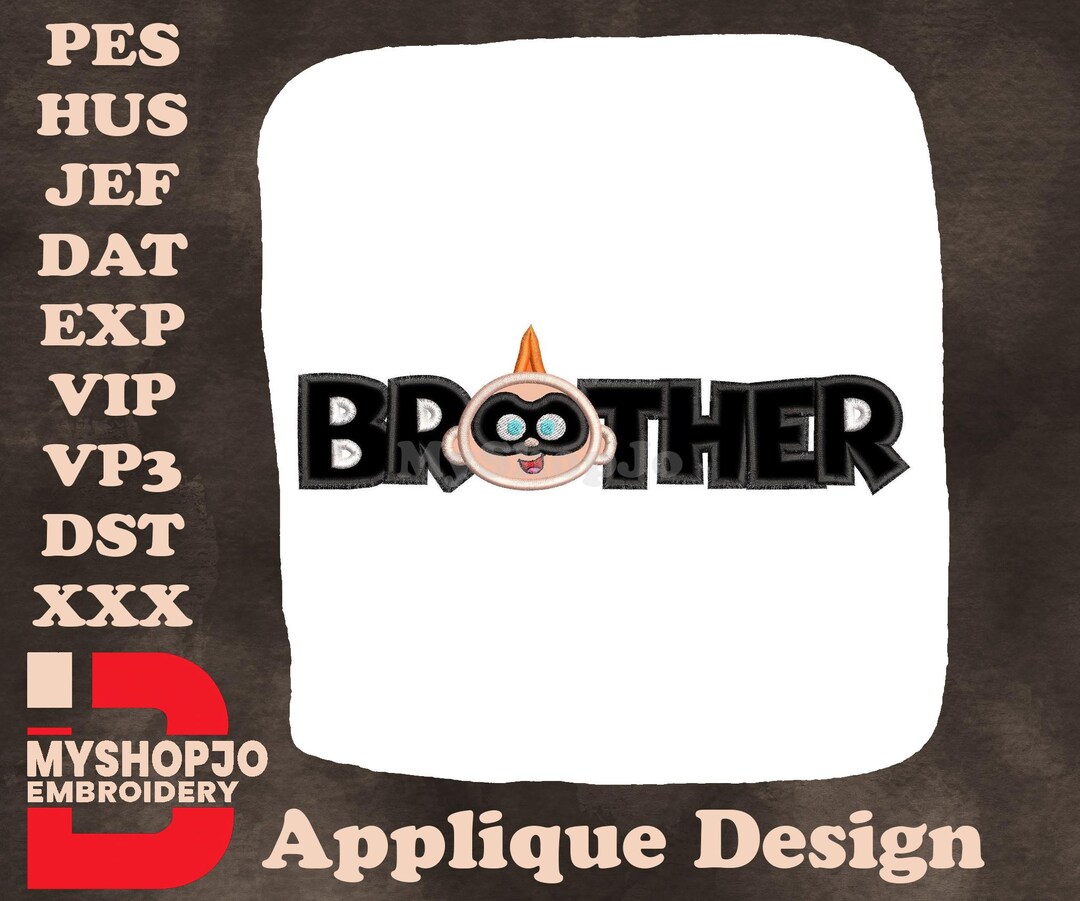 Brother Jack Jack Parr the Incredibles Applique Embroidery Design ...
