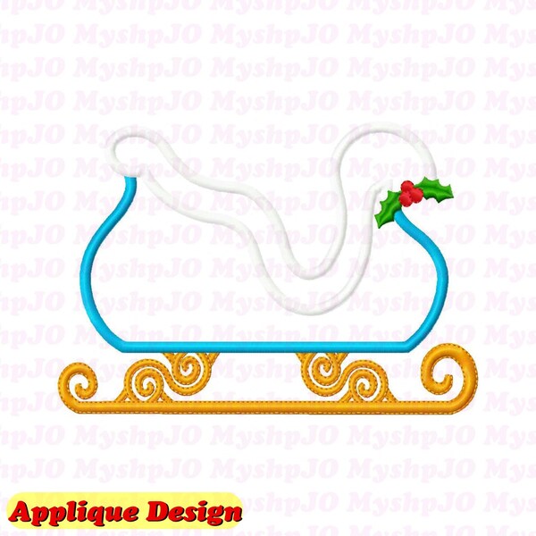 Sleigh Applique - Etsy