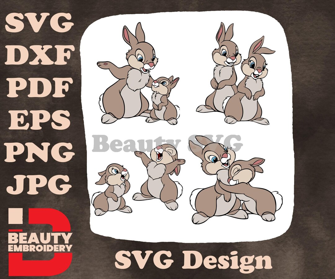 4 Separate Designs - Disney_bambi_thumper_and_sisters_rabbit_family ...