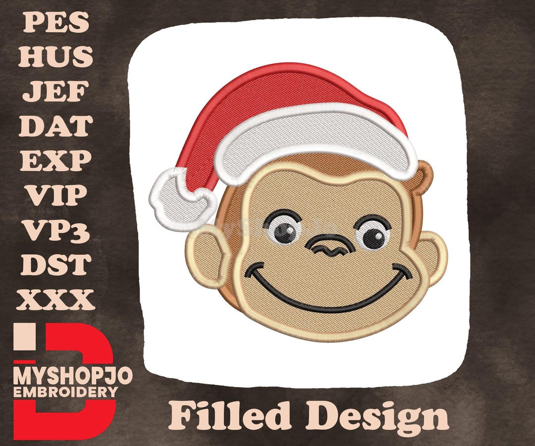 Curious George Fill Machine 03 Embroidery Design - Instant Download ...