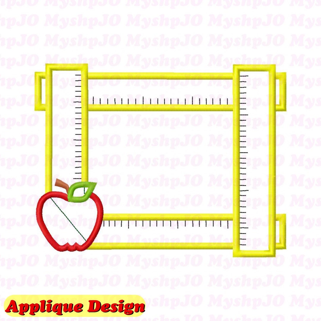 Ruler Frame Applique Embroidery Design - INSTANT DOWNLOAD - Etsy