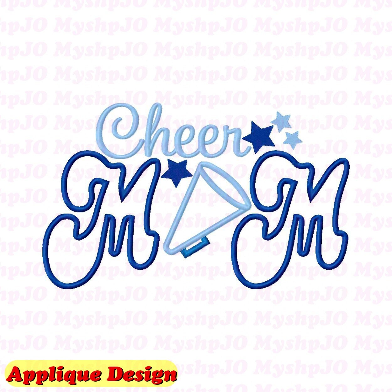 Cheer Mom Applique Embroidery Design INSTANT DOWNLOAD - Etsy