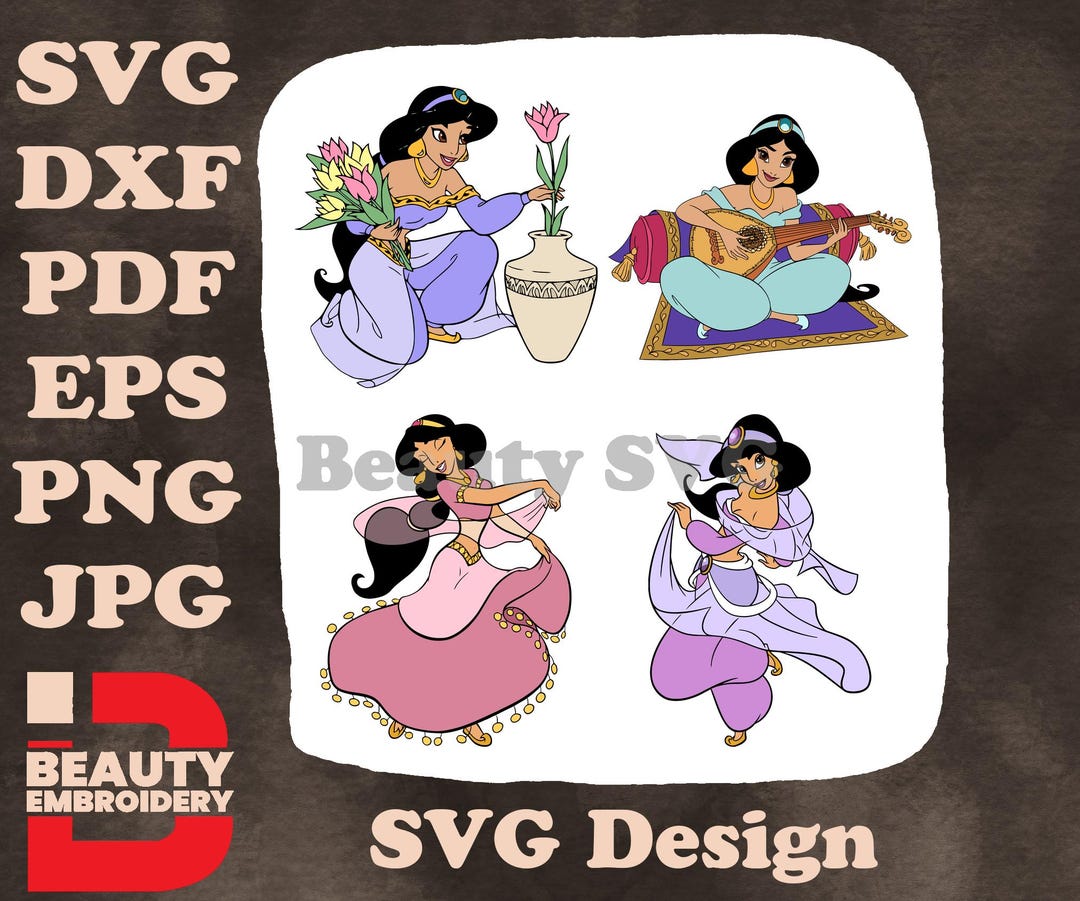4 Separate Designs - Aladdin_princess_jasmine_in_various_attires ...